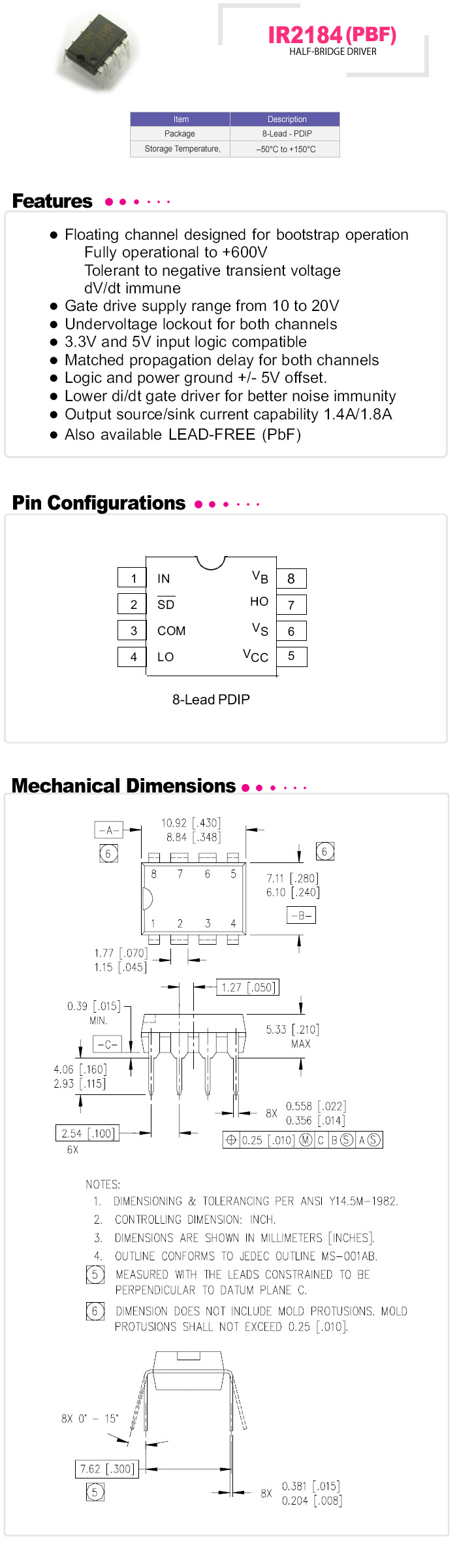 IR2184 / 디바이스마트