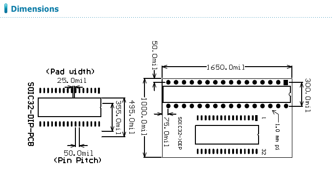 SOIC32-PCB / 디바이스마트