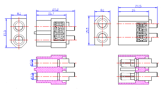 XT60 Connector (암수/세트) / 디바이스마트