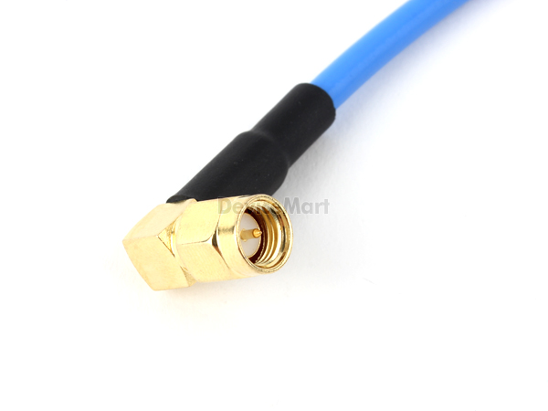 SMA right angle Plug to SMA Plug, RG403 blue cable-50cm [SZH-RA031 ...