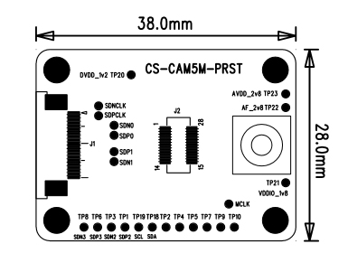5M MIPI Camera Interface Module (CS-CAM5M-PRST) / 디바이스마트