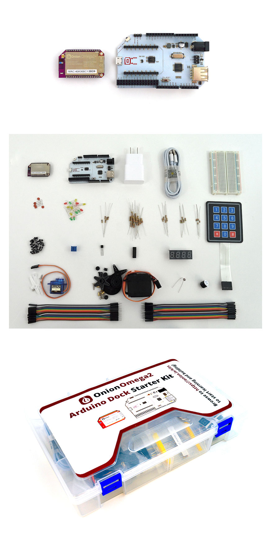 오메가2 아두이노 스타터키트 Onion Omega Arduino Dock Starter Kit [ONI-17] / 디바이스마트