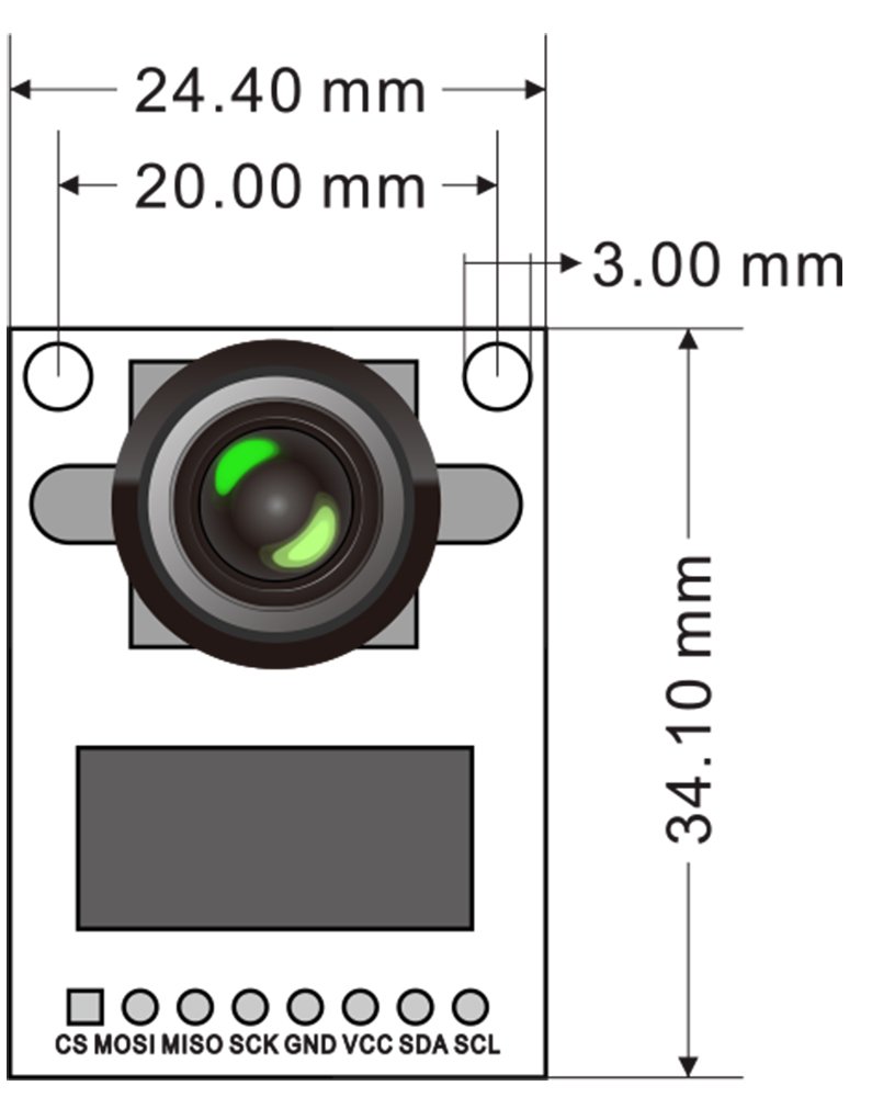 미니 카메라 모듈 Mini module Camera Shield w/ 2 MP OV2640 [B0067] / 디바이스마트