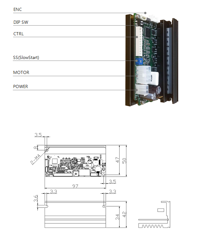정현파용 BLDC모터 드라이버 (DMD100) / 디바이스마트