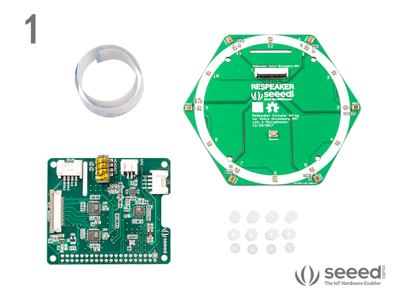 ReSpeaker 6-Mic Circular Array Kit for Raspberry Pi [107990055] / 디바이스마트
