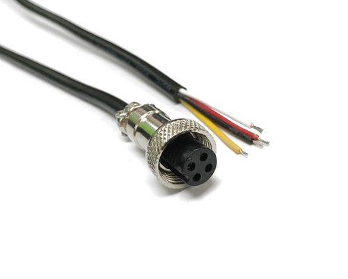 항공잭 써큘러 커넥터 12mm-4핀 cable(3M) [SCK-1204P] / 디바이스마트