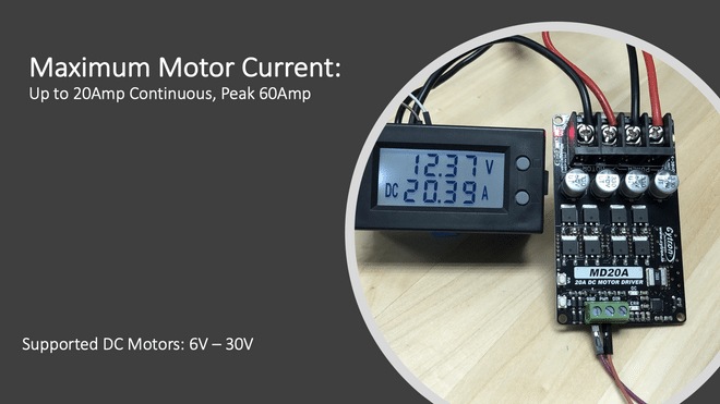 20Amp 6V-30V DC Motor Driver [MD20A] / 디바이스마트