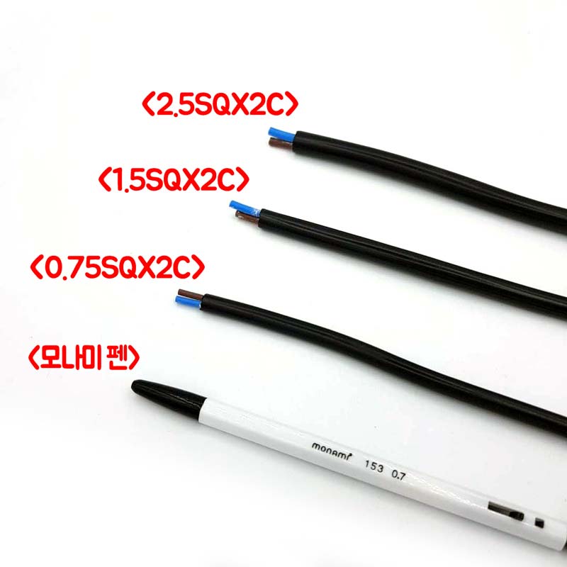 KS IEC 60227-5 (53) VCTF 전원 코드선 0.75SQ x 2C 검정 1롤 (100M) / 디바이스마트