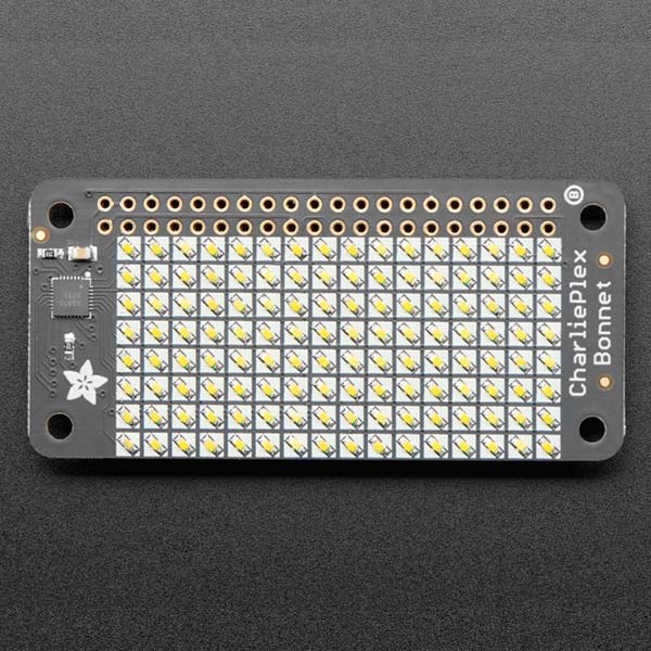 Adafruit CharliePlex LED Matrix Bonnet - 8x16 LEDs [ada-3467] / 디바이스마트