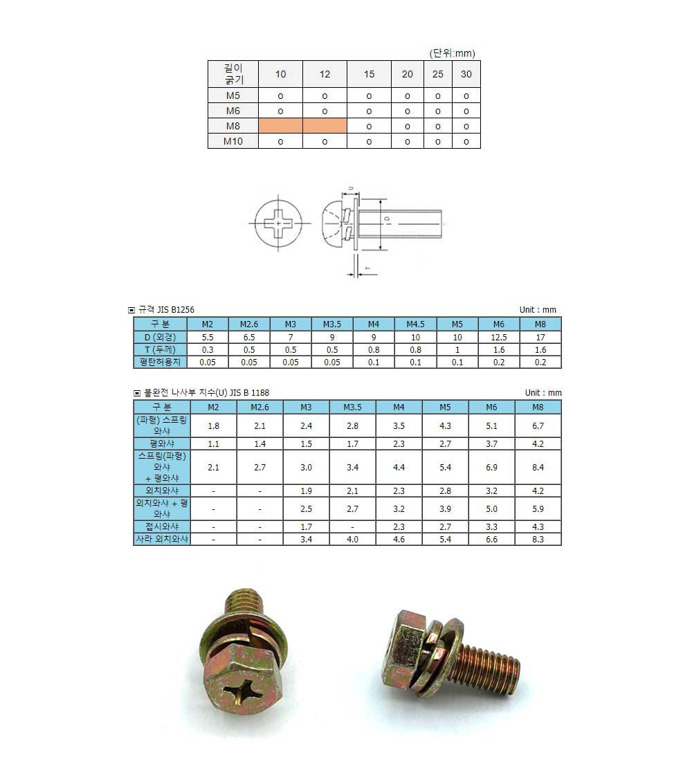 철 육각머리 샘스볼트 M4x16 / 디바이스마트