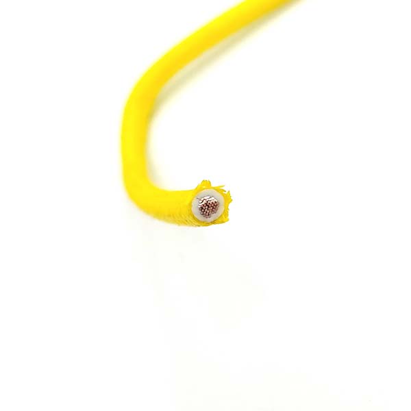 SRGW 실리콘 절연 유리사 편조 배선 1.5SQ 노란색 1롤 / 디바이스마트