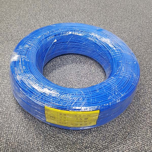 #SRGW 실리콘 절연 유리사 편조 배선 2.5SQ 파란색 1M / 디바이스마트