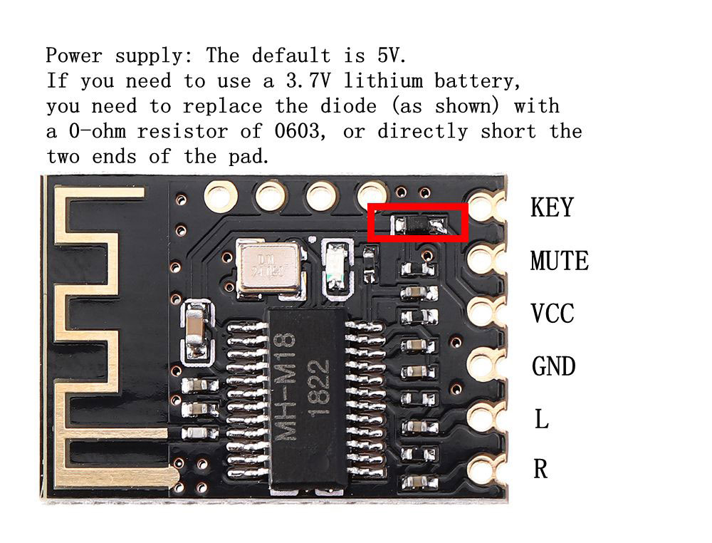 초소형 블루투스 오디오 모듈 [MH-M18] / 디바이스마트