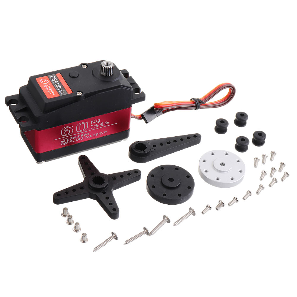 DSSERVO DS5160 HV 60kg 180 ° / 270 ° 18T metal gear digital ...