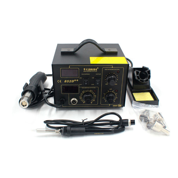 SAIKE 852D ++ 220V rework station with the station nozzle electric ...