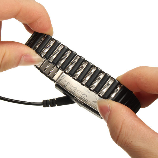 Antistatic controlled ESD wrist strap band discharge grounded metal ...