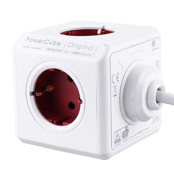 Allocacoc extended PowerCube smart DE EU plug socket power strip outlet ...