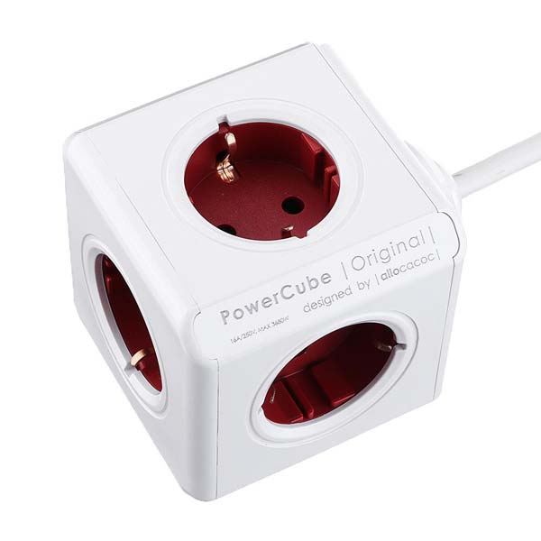 Allocacoc extended PowerCube smart DE EU plug socket power strip outlet adapter 5 3M / 1.5 meter ...