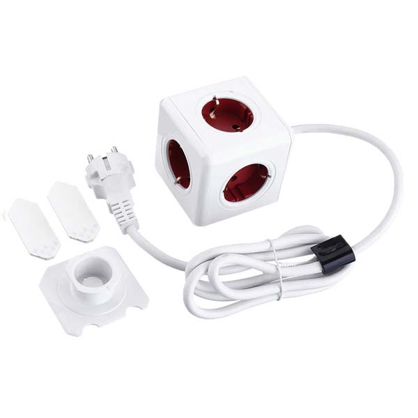 Allocacoc extended PowerCube smart DE EU plug socket power strip outlet ...