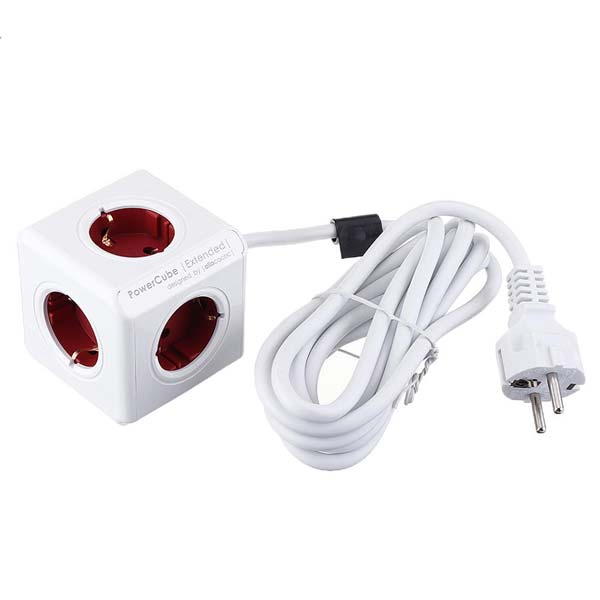 Allocacoc extended PowerCube smart DE EU plug socket power strip outlet adapter 5 3M / 1.5 meter ...