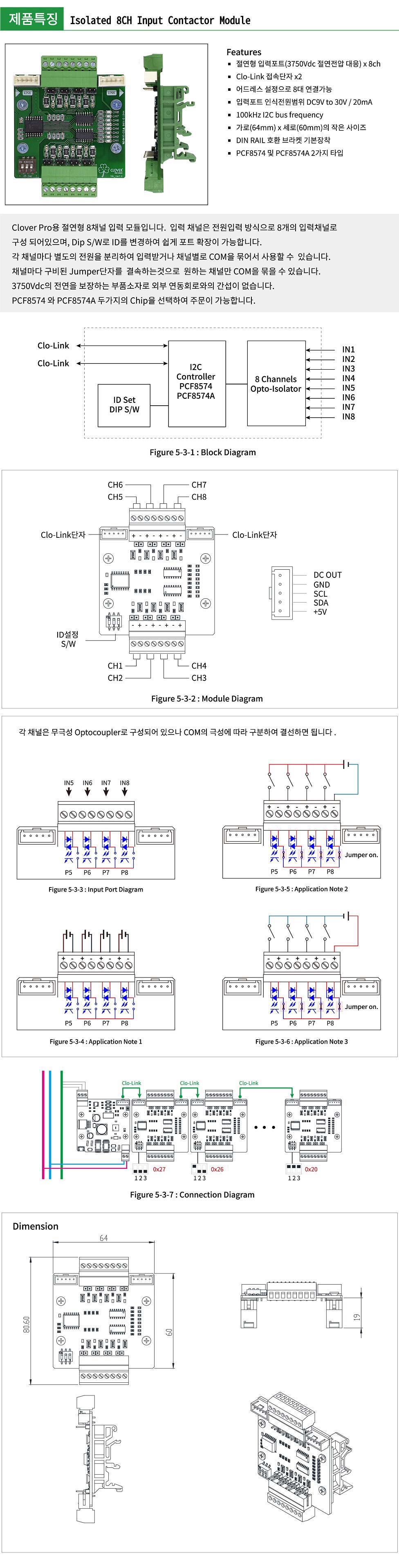 Isolated 8CH Input Contactor Module / 디바이스마트