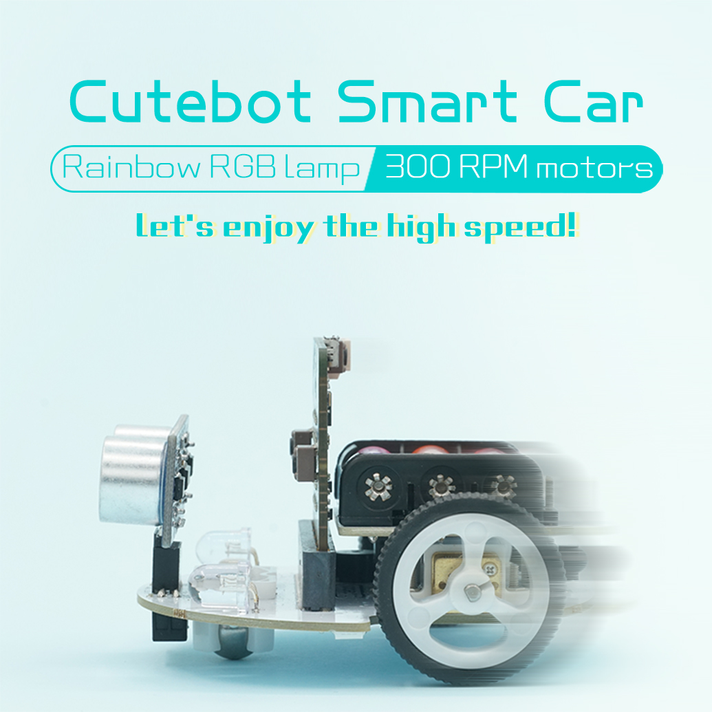 마이크로비트 스마트카 제작 키트 (마이크로비트 보드 미포함) micro:bit Smart Cutebot [EF08209 ...