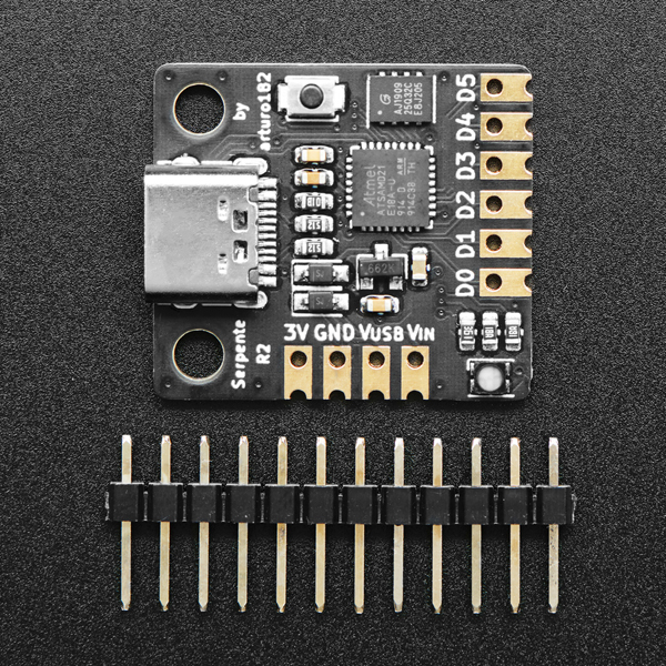 Serpente - Tiny CircuitPython Prototyping Board - USB C Socket [ada-4513] / 디바이스마트