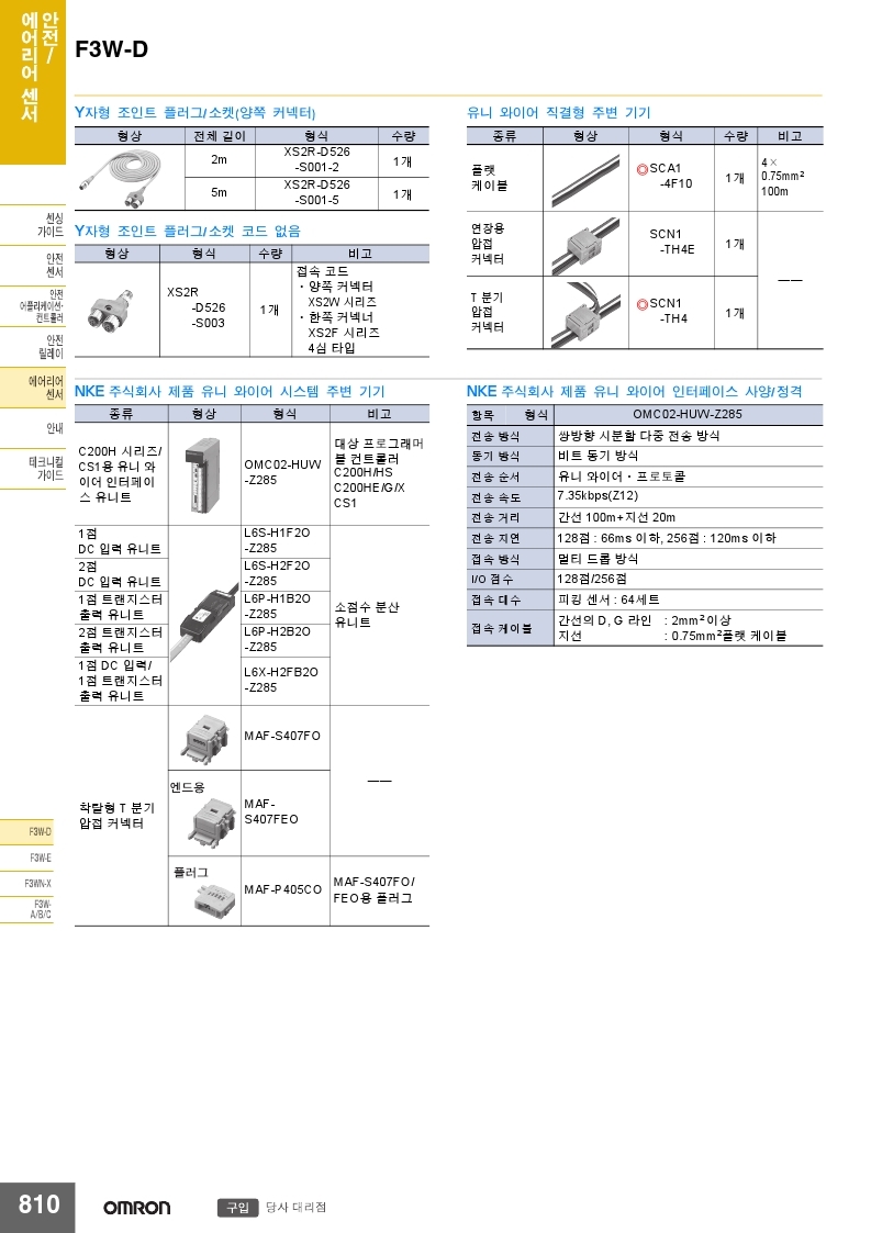피킹 센서 F3W-D052A 5M / 디바이스마트