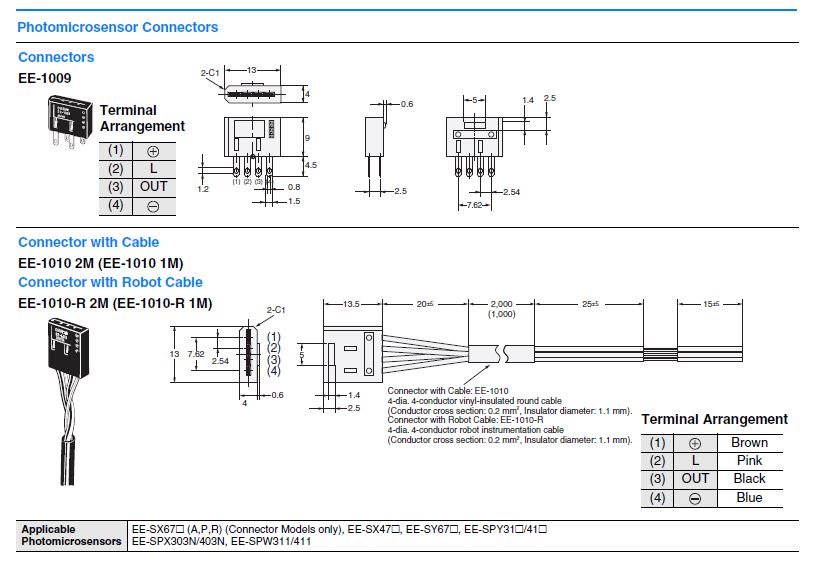 포토마이크로센서용 커넥터 EE-1009 / 디바이스마트