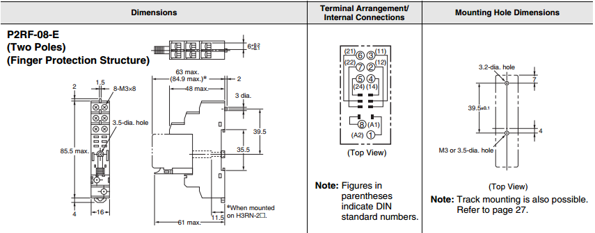 릴레이 소켓 P2RF-08 BY OMZ / 디바이스마트