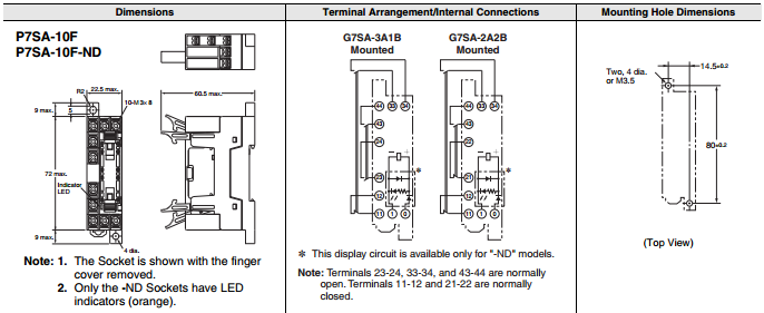 릴레이 소켓 P7SA-10F / 디바이스마트