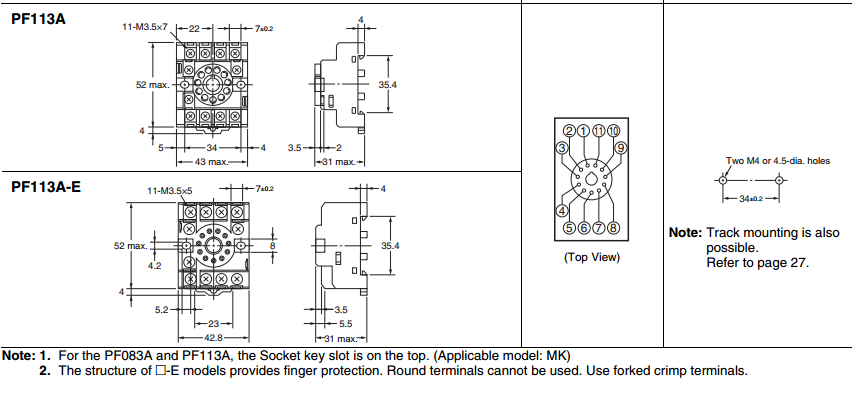 릴레이 소켓 PF113A-E / 디바이스마트