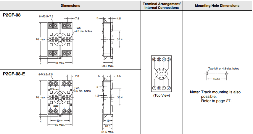 릴레이 소켓 P2CF-08 / 디바이스마트