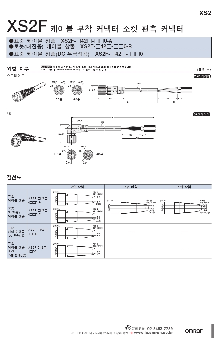커넥터 XS2F-D421-G80-F / 디바이스마트