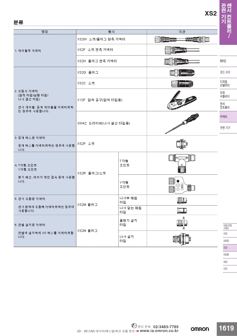 커넥터 XS2F-D422-D80-F / 디바이스마트