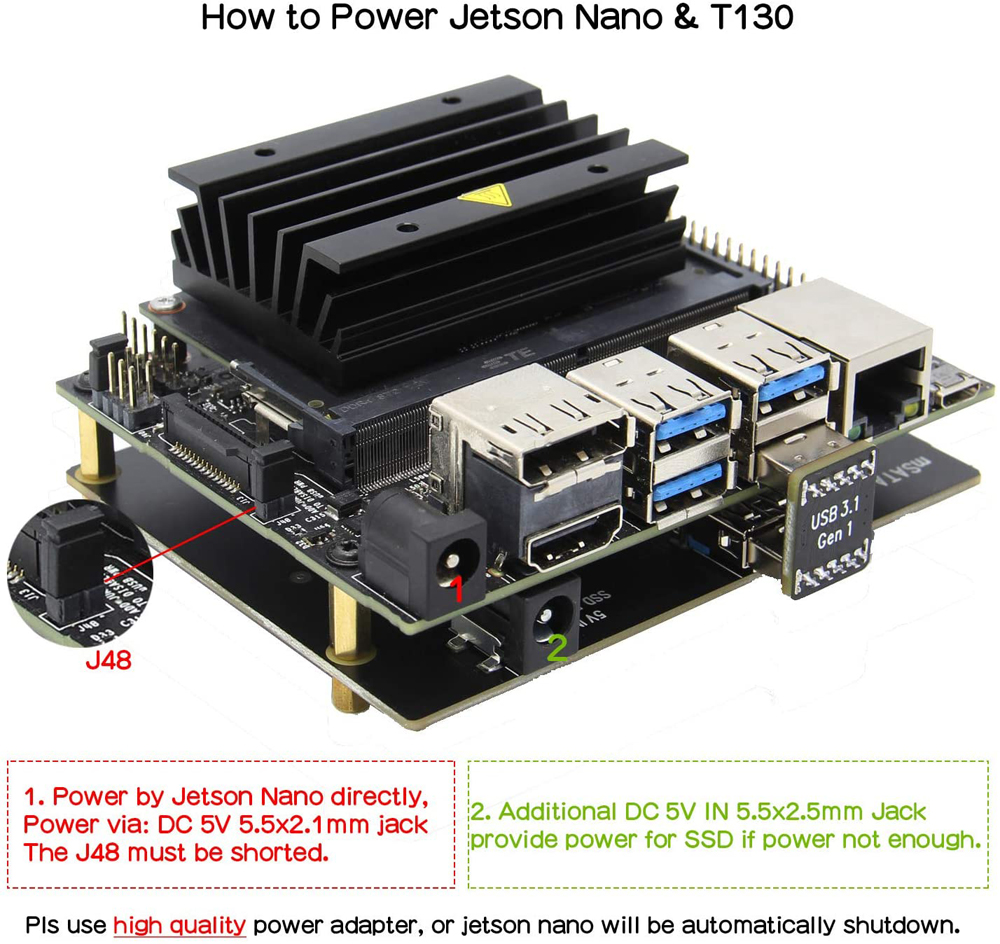 Jetson Nano mSATA SSD 확장보드 [T130] / 디바이스마트
