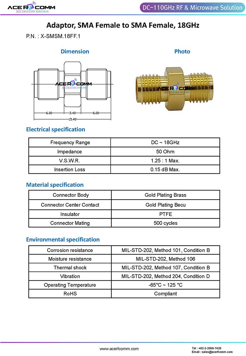 Adaptor, SMA f * SMA f / 디바이스마트