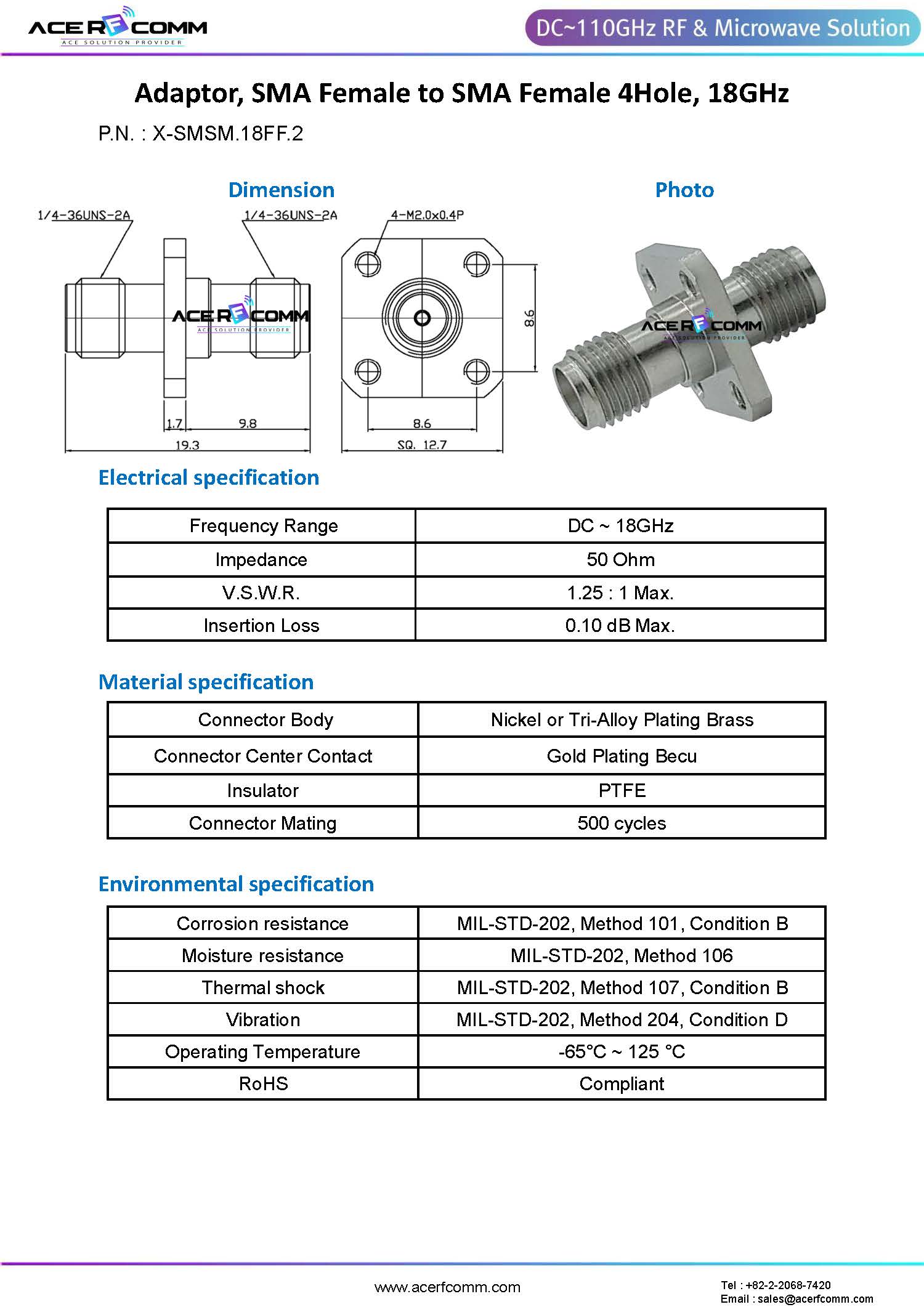 Adaptor, SMA f * SMA f, 4H / 디바이스마트