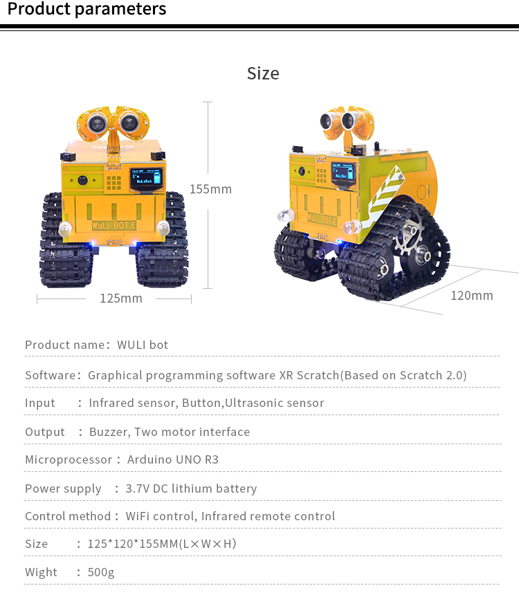 WULI Bot Scratch+Mixly STEAM Programmable Robot / 디바이스마트