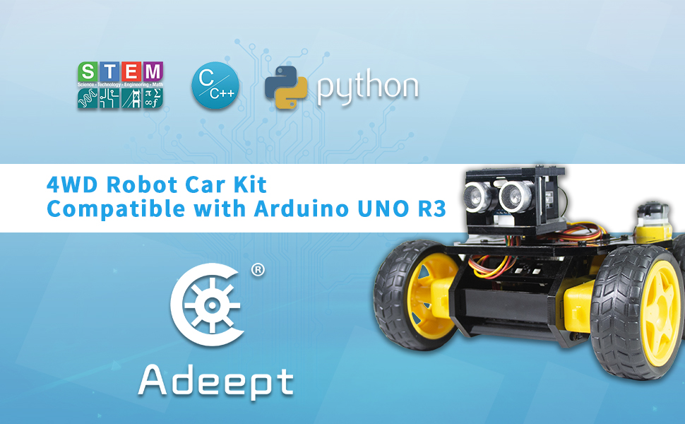 Adeept AWR-A 4WD Smart WiFi Robot Car Kit Compatible with Arduino UNO R3 / 디바이스마트