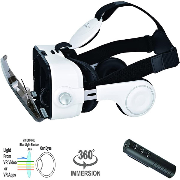 VR EMPIRE VR Headset Virtual Reality Headset 3D Glasses(V7.0 -white ...