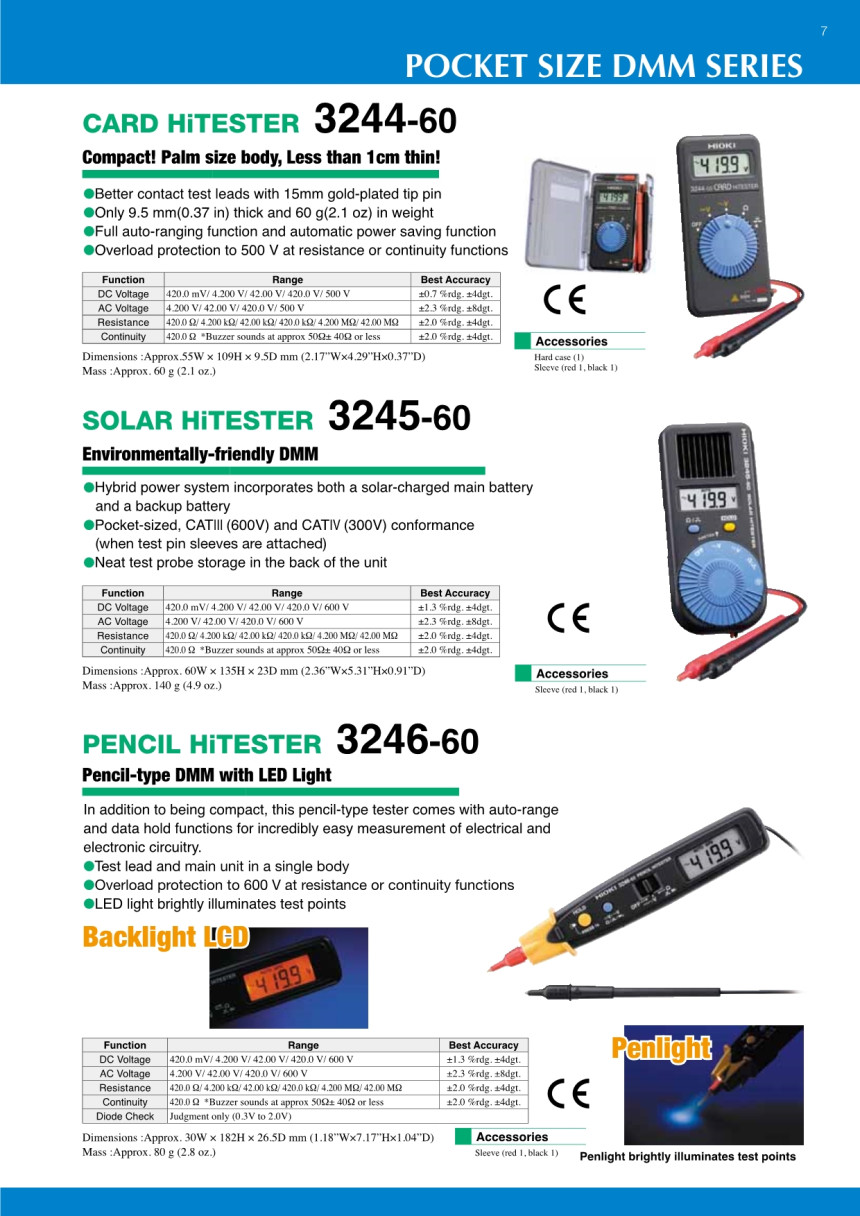 3246-60 PENCIL HiTESTER / 디바이스마트