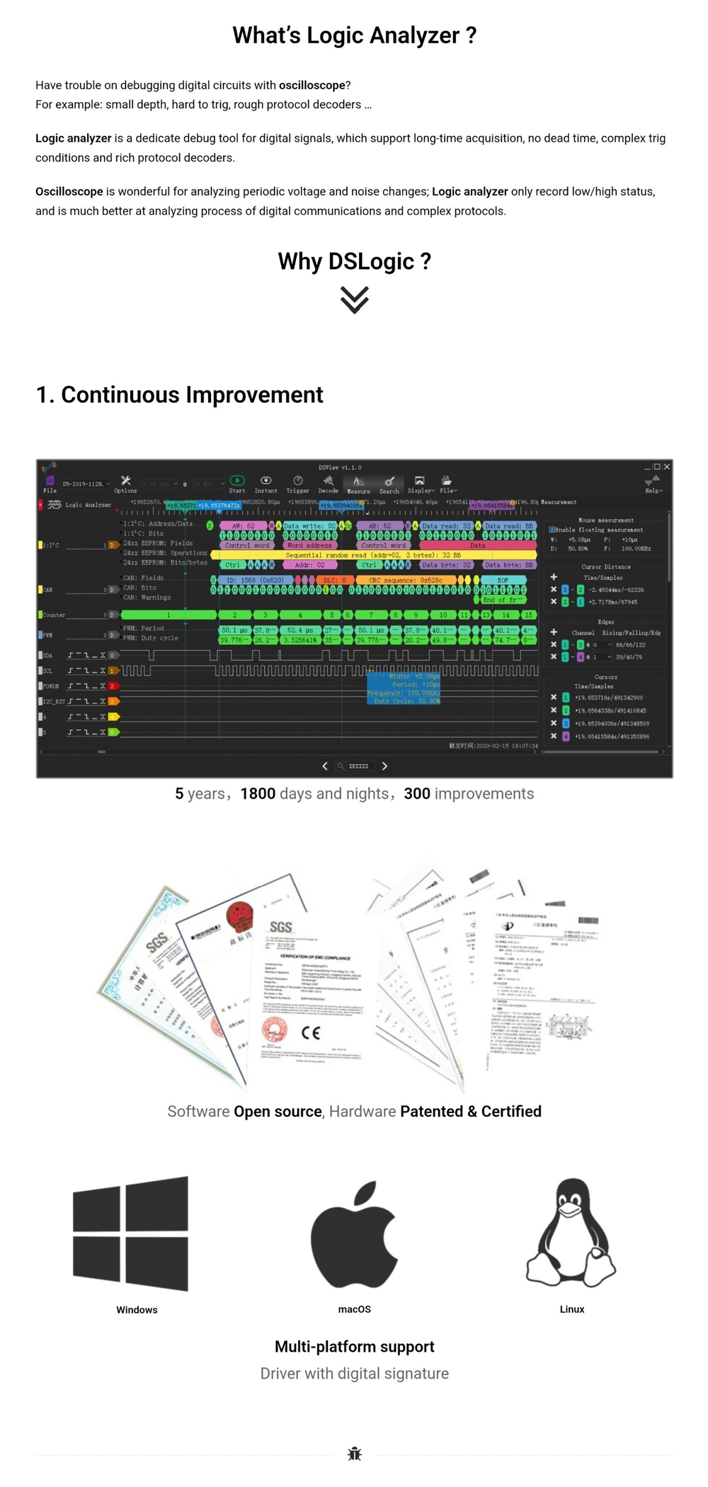 DSLogic Plus USB 로직 아날라이저 / 디바이스마트