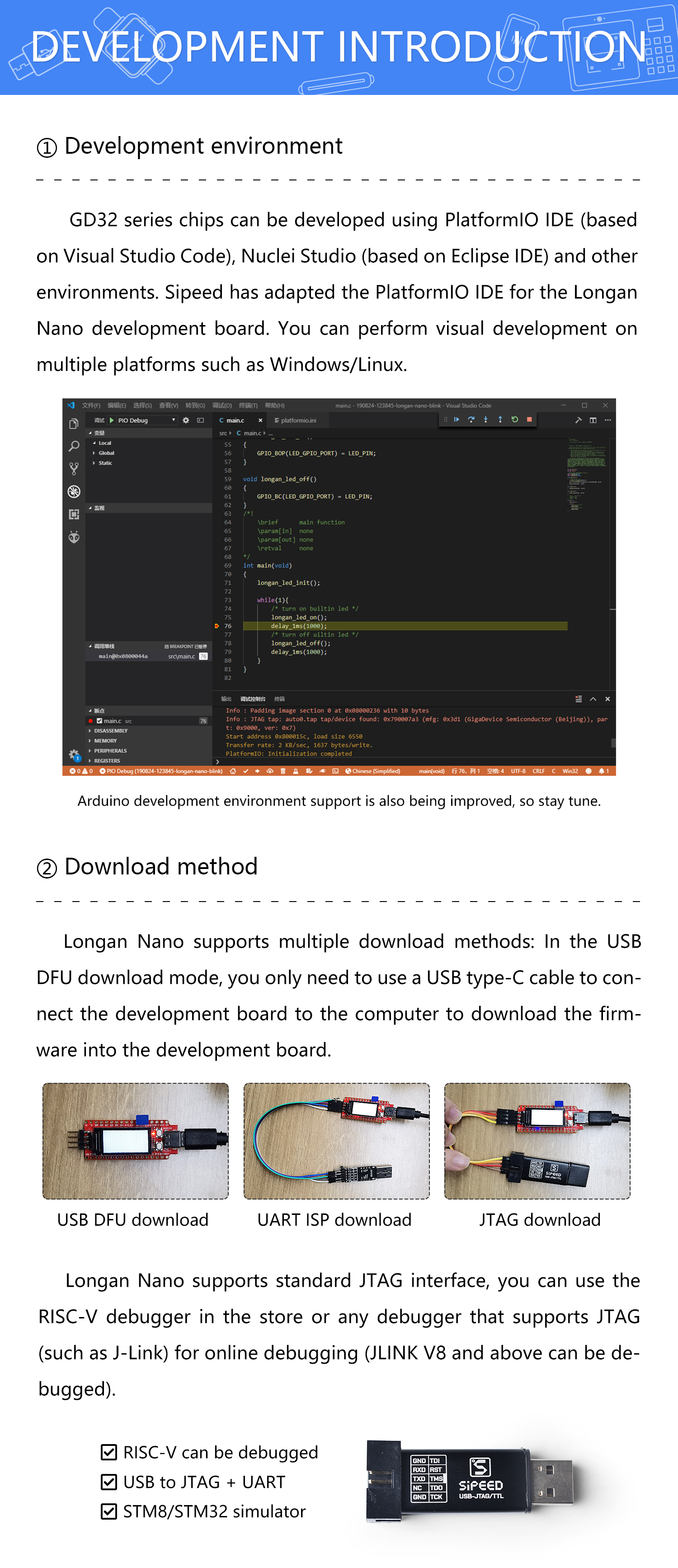 GD32VF103CBT6 RISC-V 개발보드 [Longan Nano] / 디바이스마트