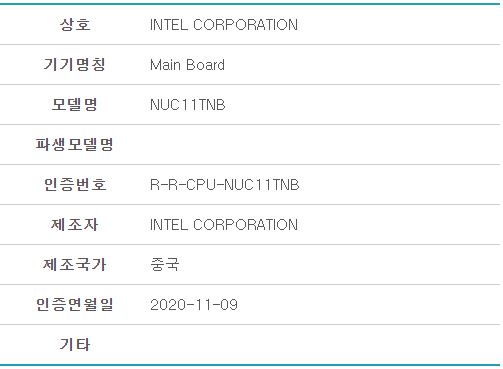 산업용 PC Intel® NUC 11 Pro Board [NUC11TNBi3] / 디바이스마트