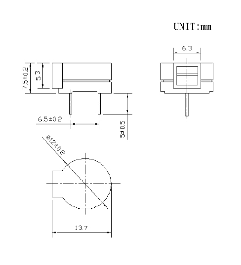 마그네틱 3V부저 [CRP-1275A-3] / 디바이스마트