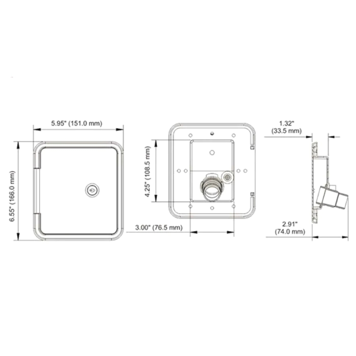 워터 인렛 잠금장치 해치 [TYE-CA019] / 디바이스마트