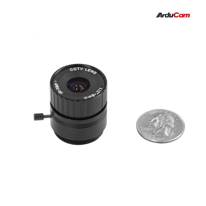 Arducam CS-Mount Lens for Raspberry Pi HQ Camera, 8mm Focal Length with Manual Focus [LN038 ...