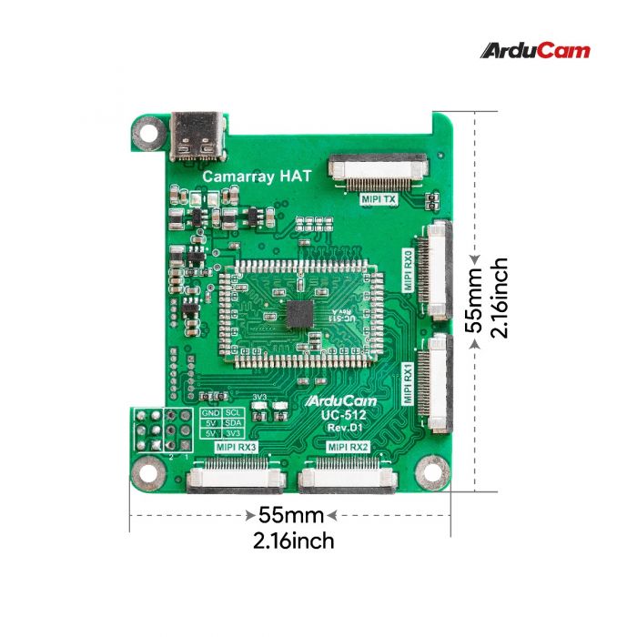 Arducam 8MP*4 Quadrascopic Camera Bundle Kit for Raspberry Pi, Nvidia ...