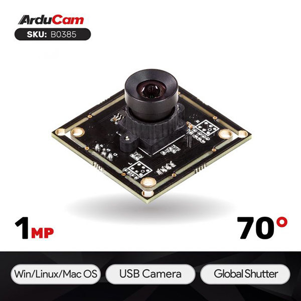 Arducam 120fps Global Shutter Color USB Camera Board(M12 Lens,1MP OV9782 UVC Webcam Module ...